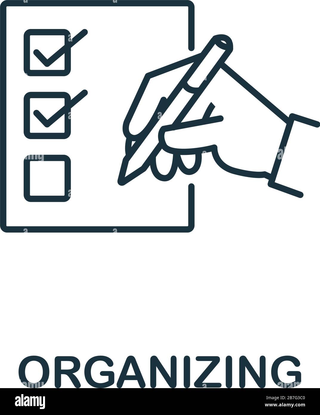 Organizining icon from life skills collection. Simple line Organizining ...