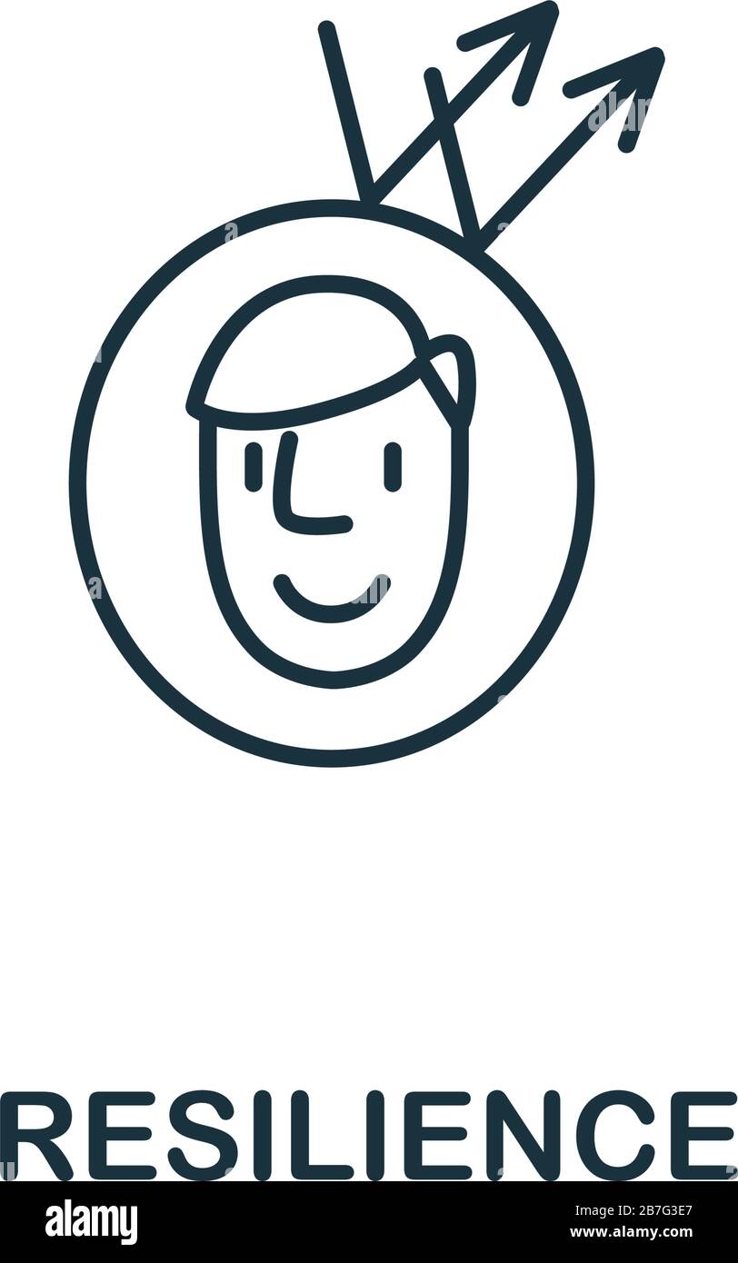 Resilience icon from life skills collection. Simple line Resilience ...
