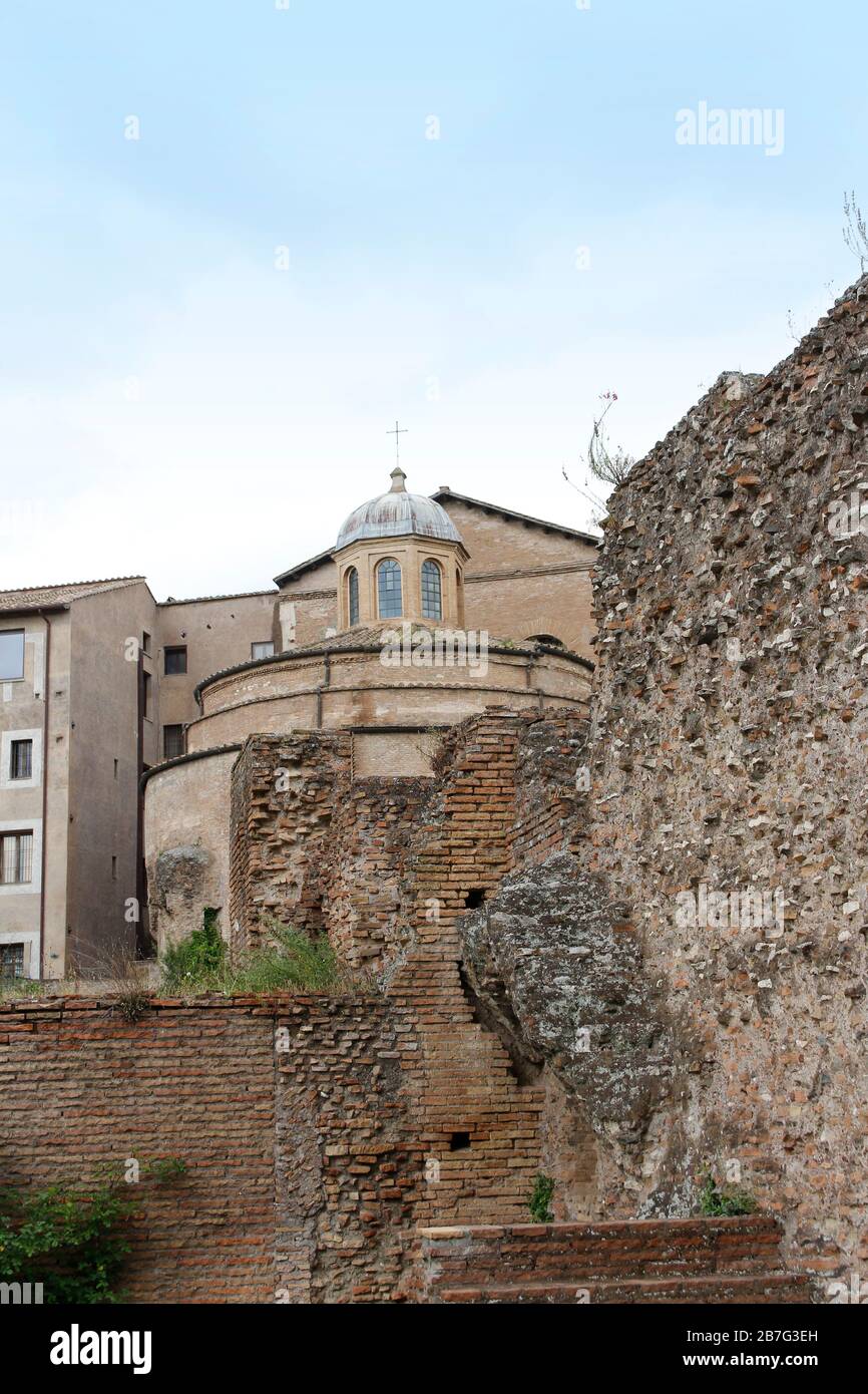 View of the temple of romulus hi-res stock photography and images - Alamy