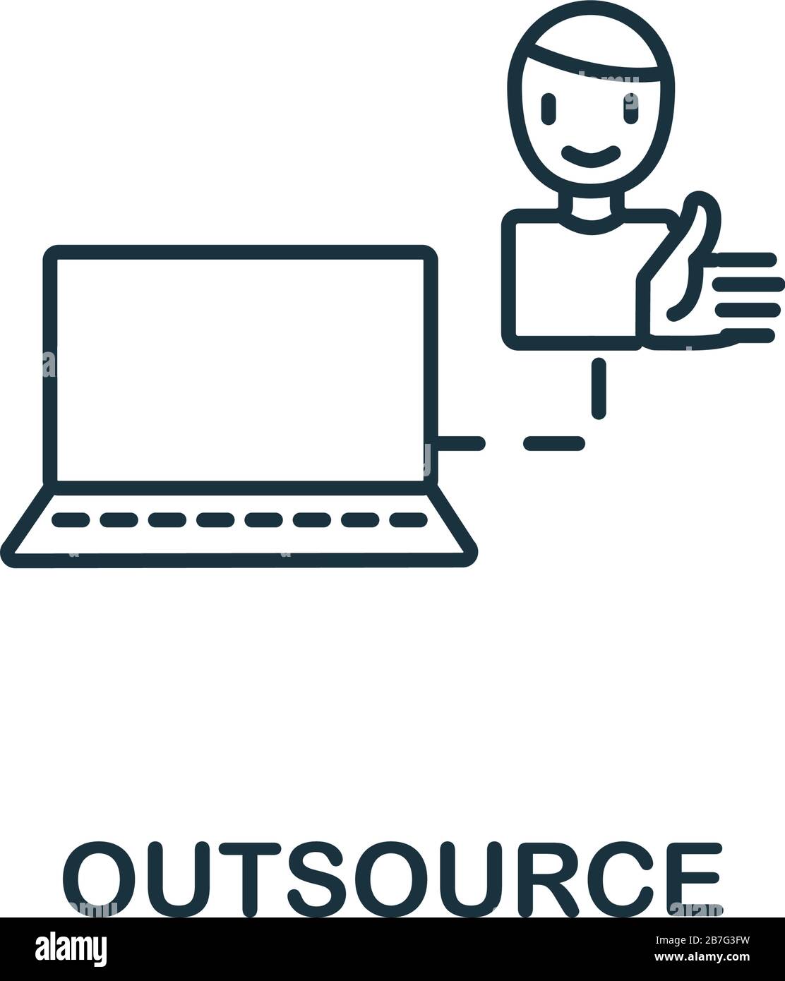Outsource icon from teamwork collection. Simple line element Outsource ... Outsource icon from teamwork collection. Simple line element Outsource ...