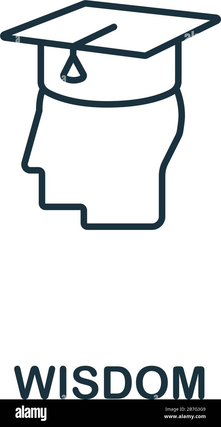 Wisdom icon from teamwork collection. Simple line element Wisdom symbol ...
