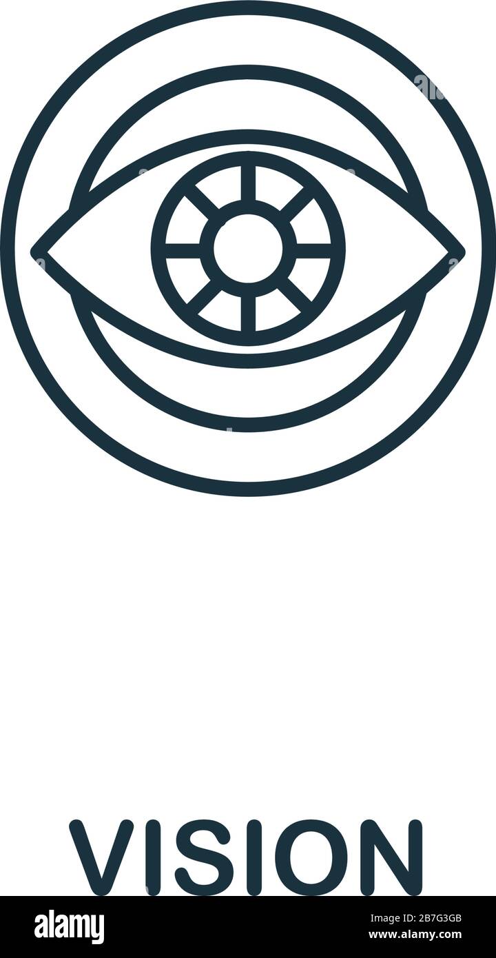 Vision icon from teamwork collection. Simple line element Vision symbol ...