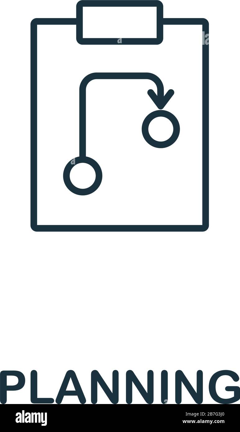 Planning icon from teamwork collection. Simple line element Planning ...