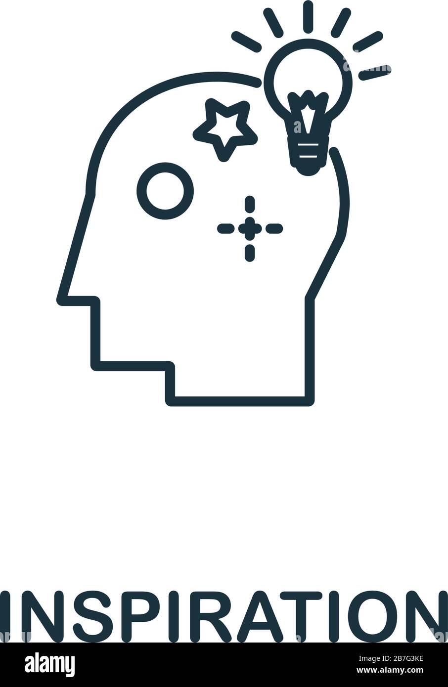 Inspiration icon from teamwork collection. Simple line element ... Inspiration icon from teamwork collection. Simple line element ...