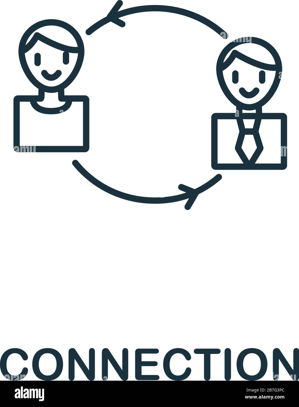 Connection icon from teamwork collection. Simple line element ...