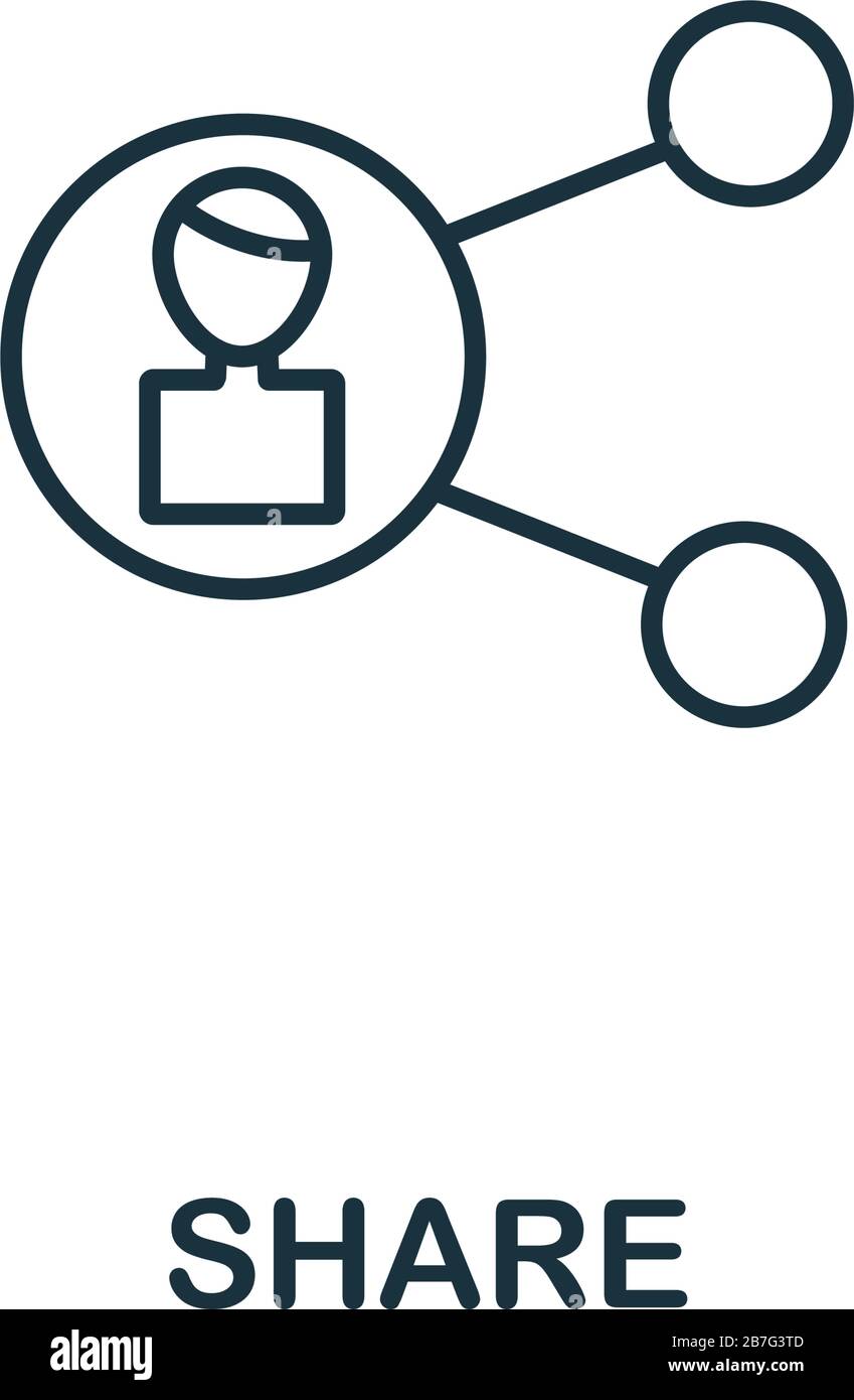 Share icon from teamwork collection. Simple line element Share symbol ...