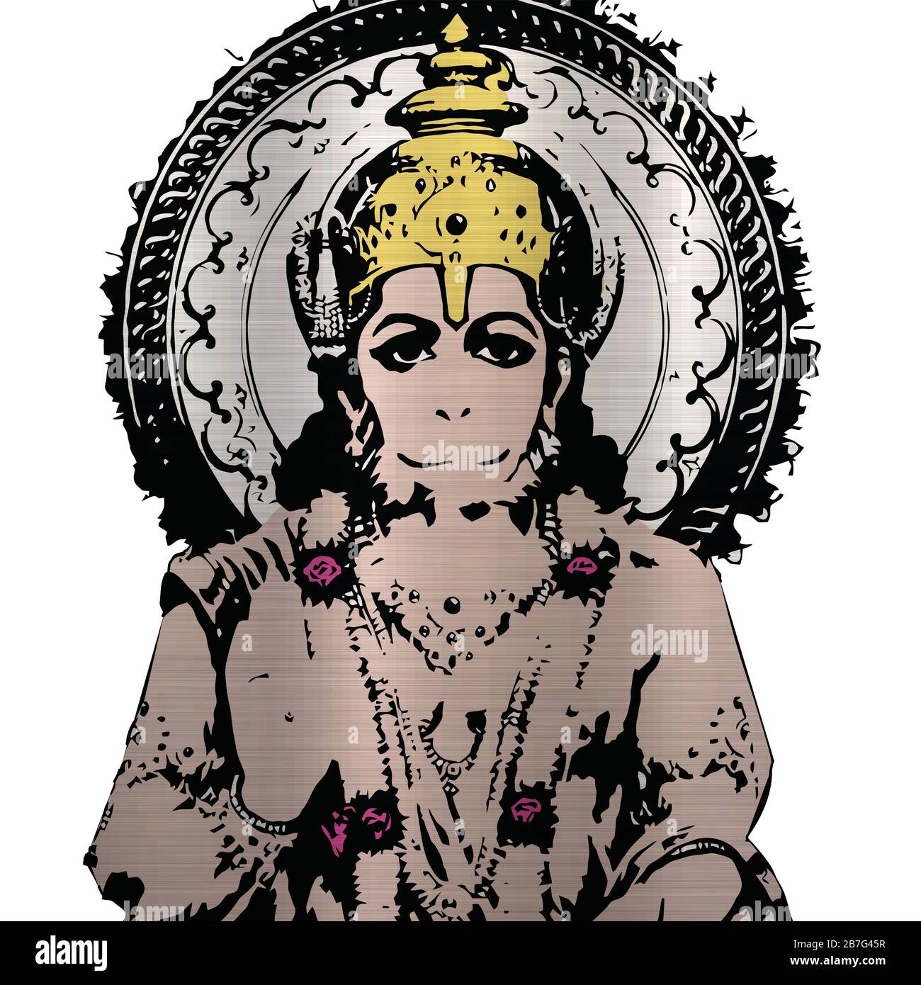 Hanuman god monkey illustration hi-res stock photography and images - Alamy