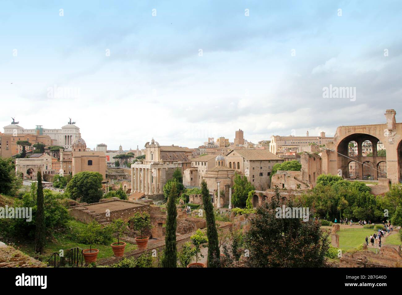 View of the Roman Forum during sunset in Rome, Italy Stock Photo - Alamy
