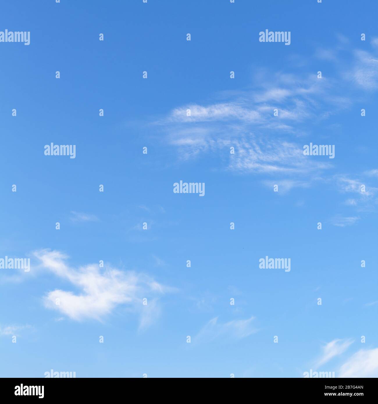 White clouds in blue sky, natural square background photo Stock Photo ...