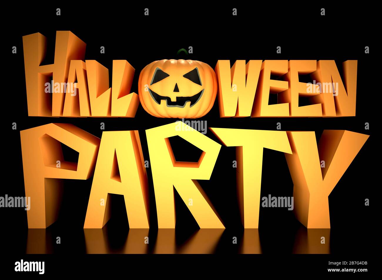 Halloween party text on black background Stock Photo - Alamy
