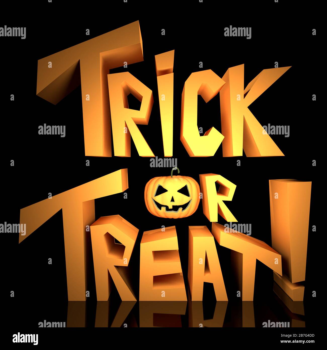 Trick or Treat text on black background Stock Photo - Alamy