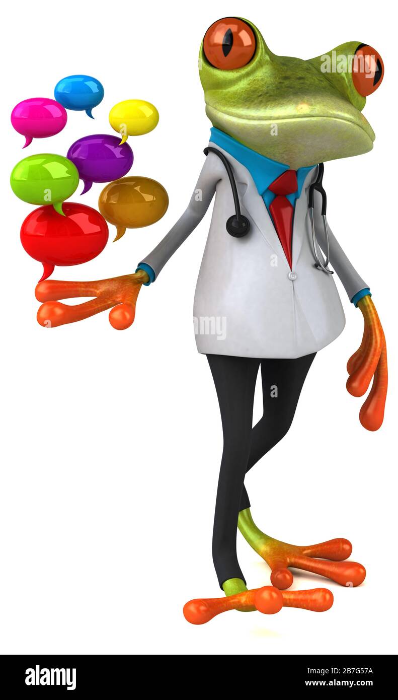 Frog doctor - 3D Illustration Stock Photo - Alamy