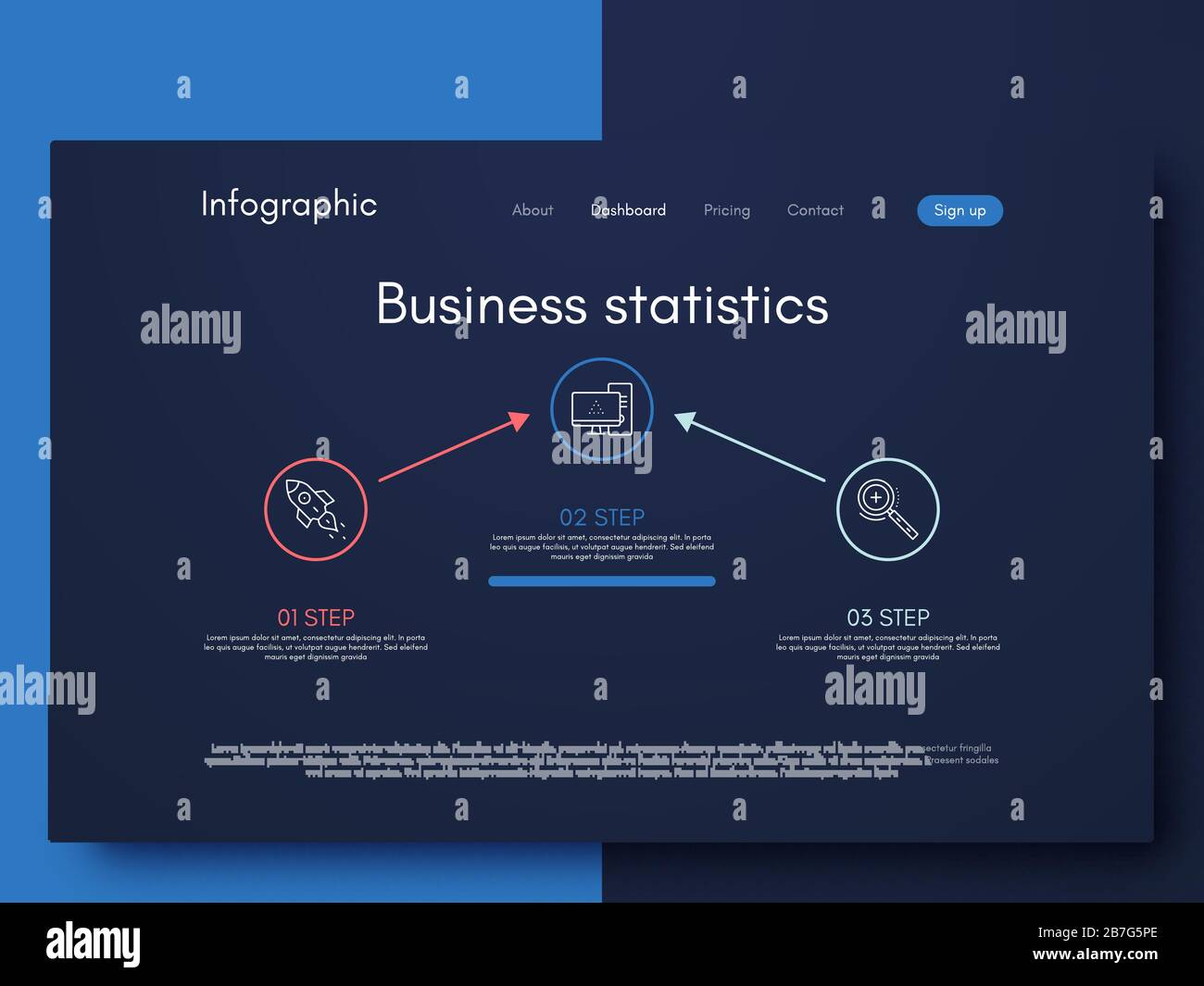 Vector graphic infographics. Template for creating mobile applications ...