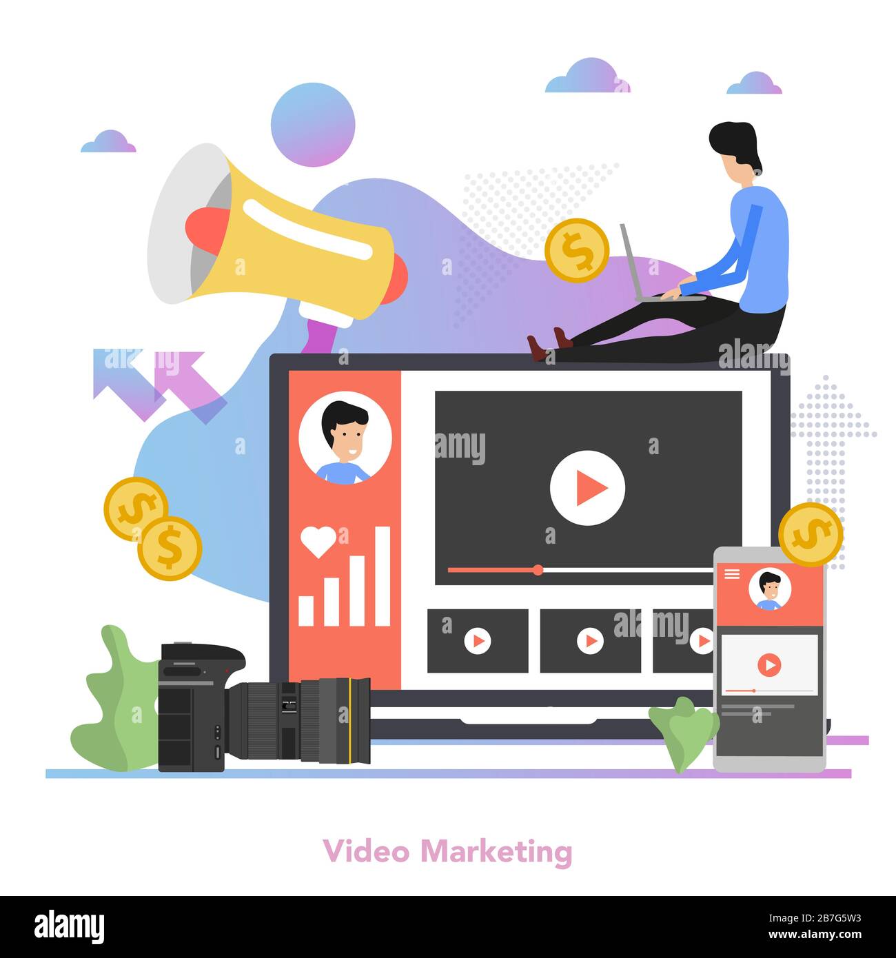 Marketing video money Cut Out Stock Images & Pictures - Alamy