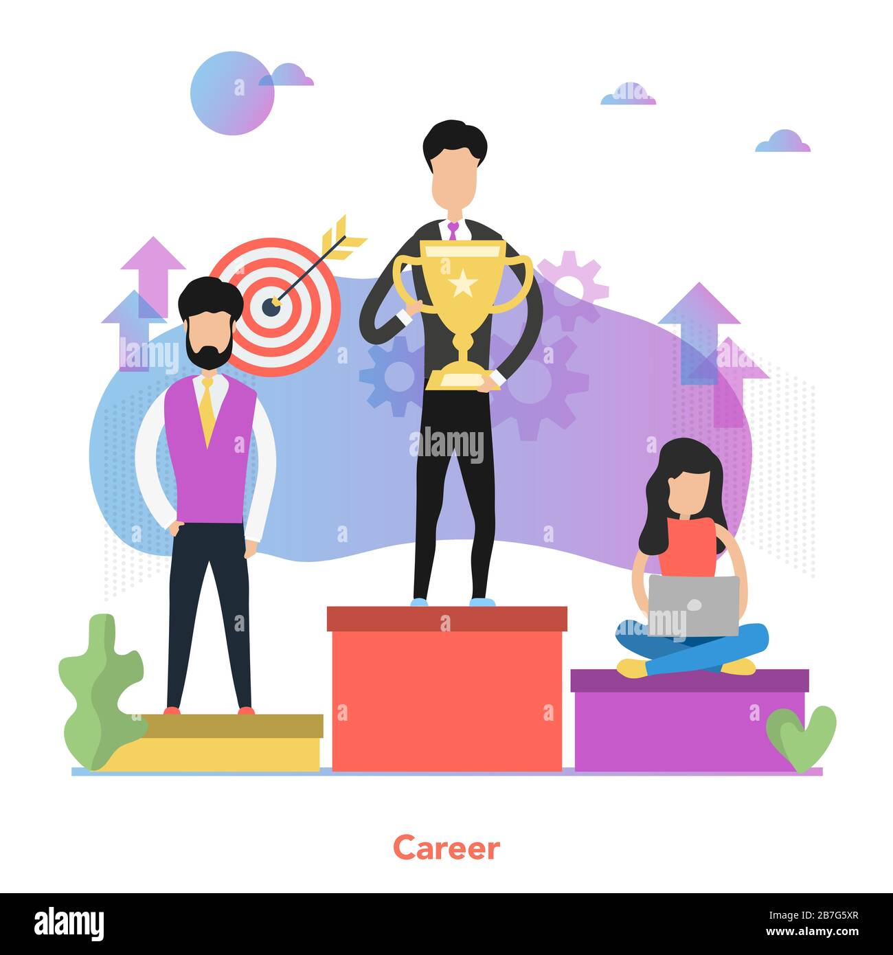 Winner flat set square Stock Vector Images - Alamy