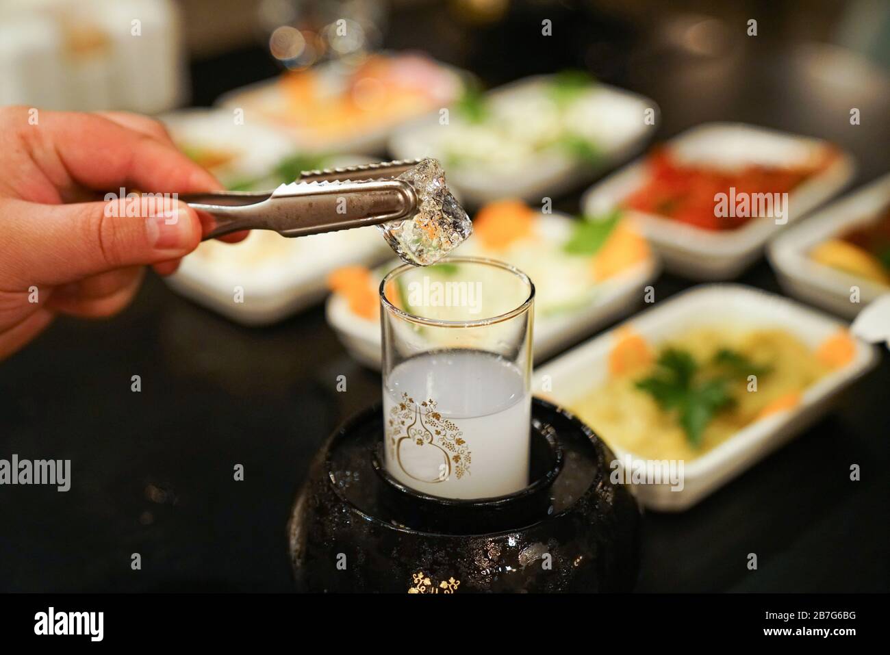 traditional Turkish alcoholic drink raki Stock Photo - Alamy