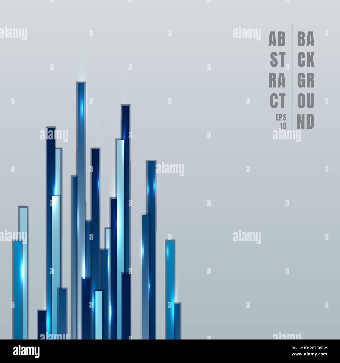 Abstract technology concept blue vertical lines with lighting ...