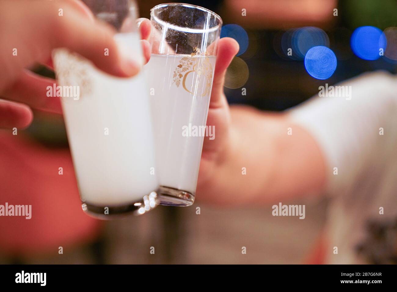 traditional Turkish alcoholic drink raki Stock Photo - Alamy