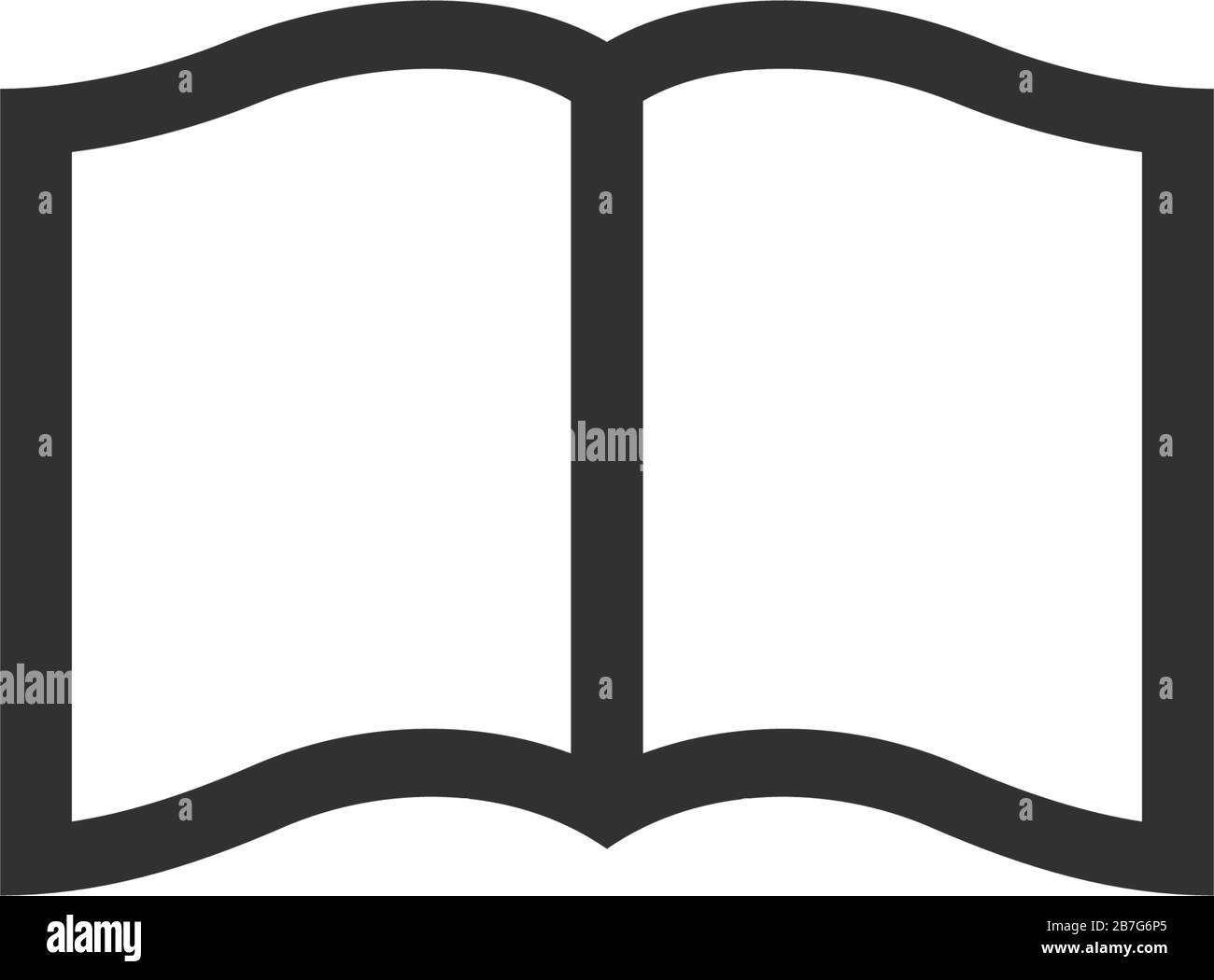 Black simple Open book vector icon. Stock Vector illustration isolated ...