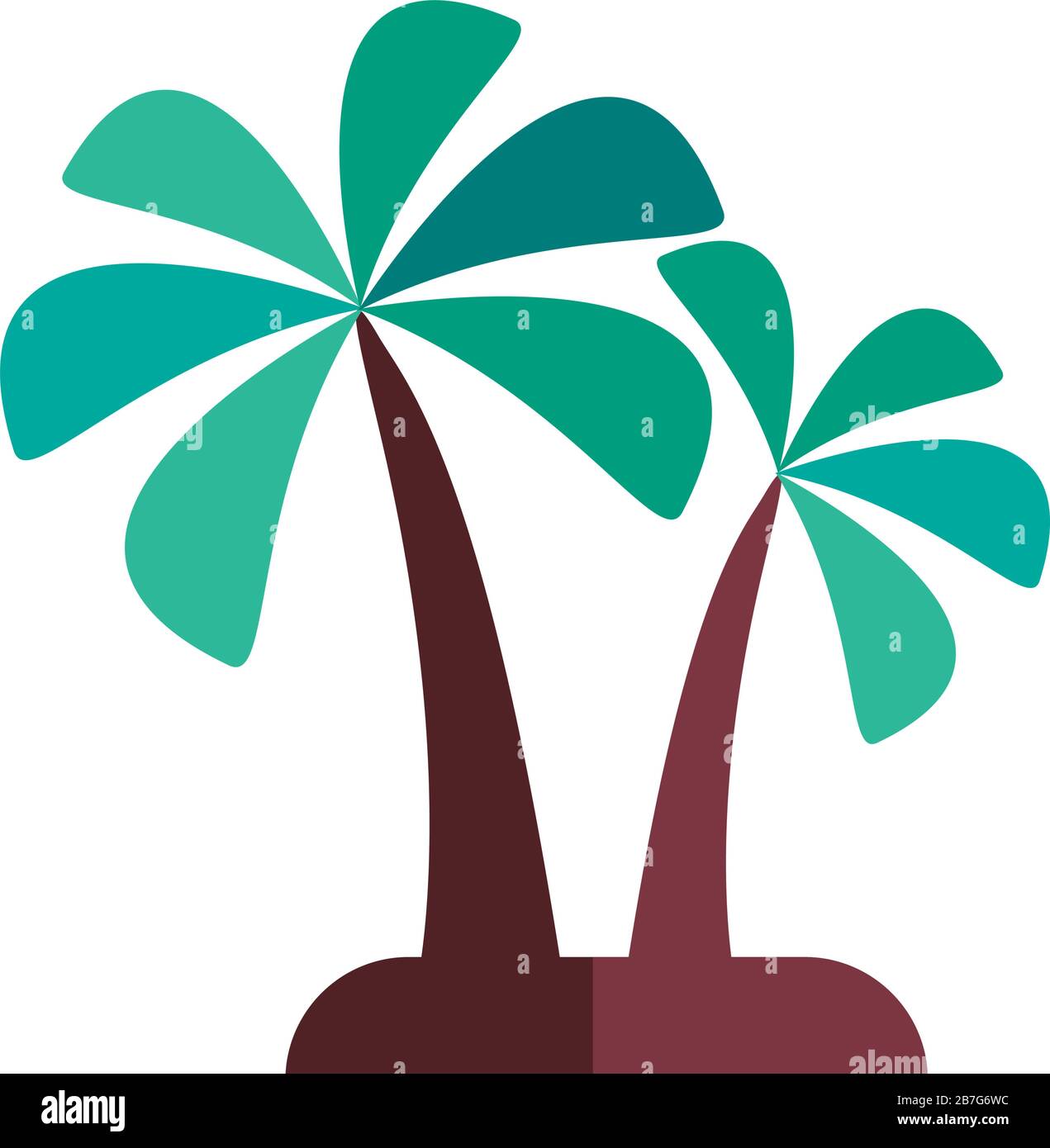 palms trees plants forest flat style icon Stock Vector Image & Art - Alamy