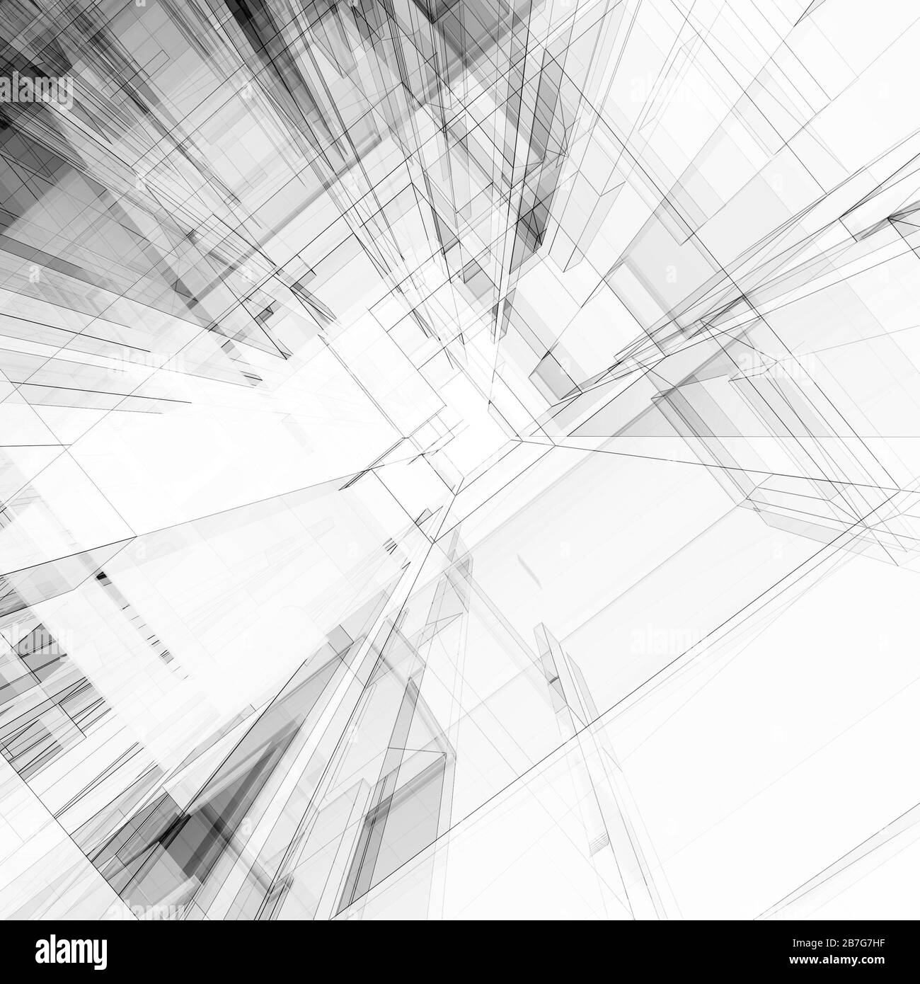 Abstract architecture. Concept view background 3D rendering Stock Photo ...