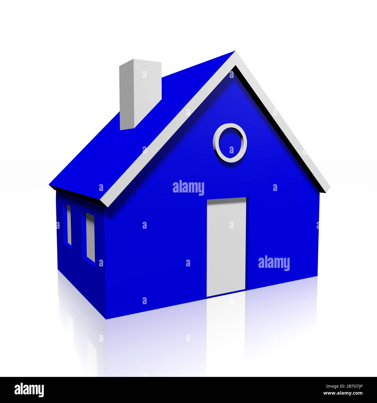 3D house shape - buy/ sale/ rent concept Stock Photo - Alamy