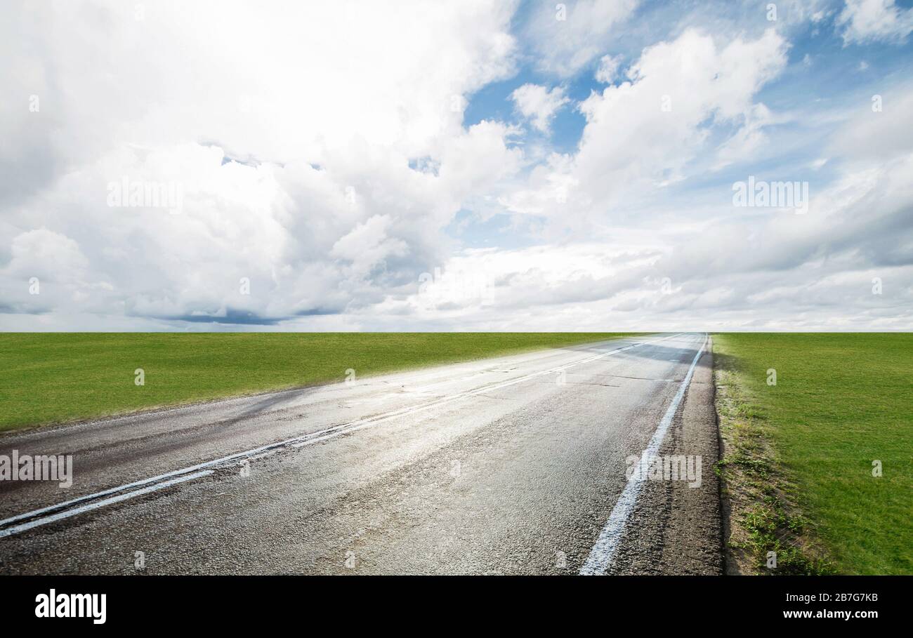 Clear highway road outdoor background Stock Photo - Alamy