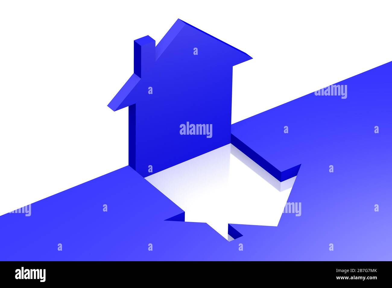 3D geometrical house shape Stock Photo - Alamy