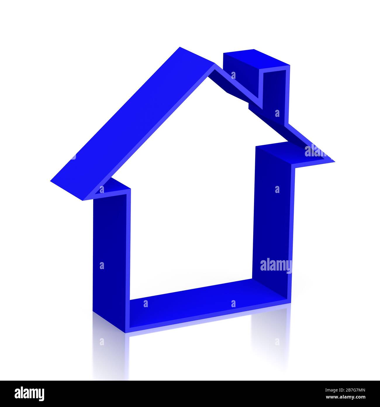 3D geometrical house shape Stock Photo - Alamy