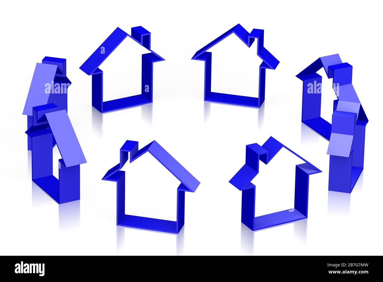 3D housing issues illustration Stock Photo - Alamy