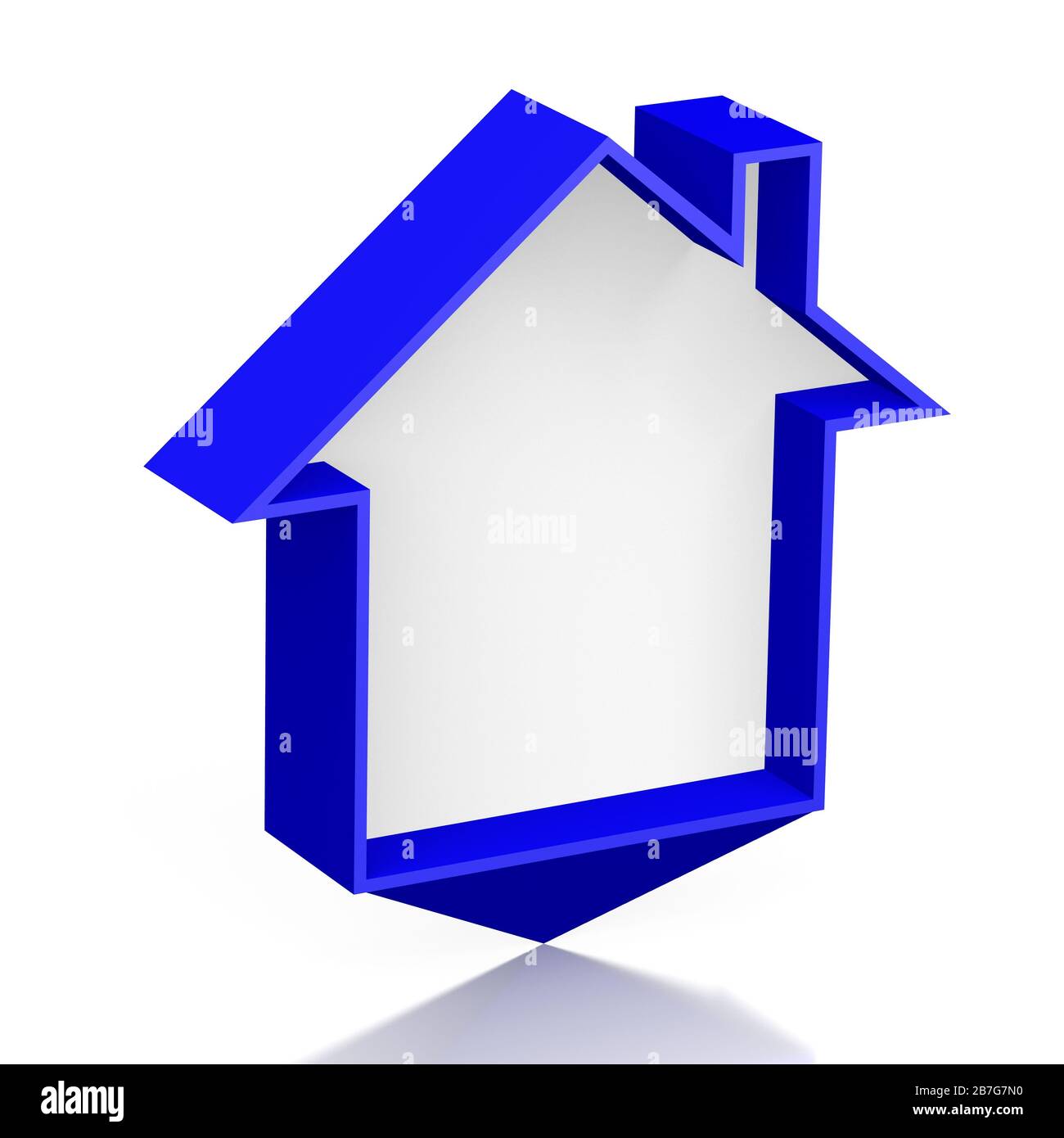 3D house shape - illustration Stock Photo - Alamy