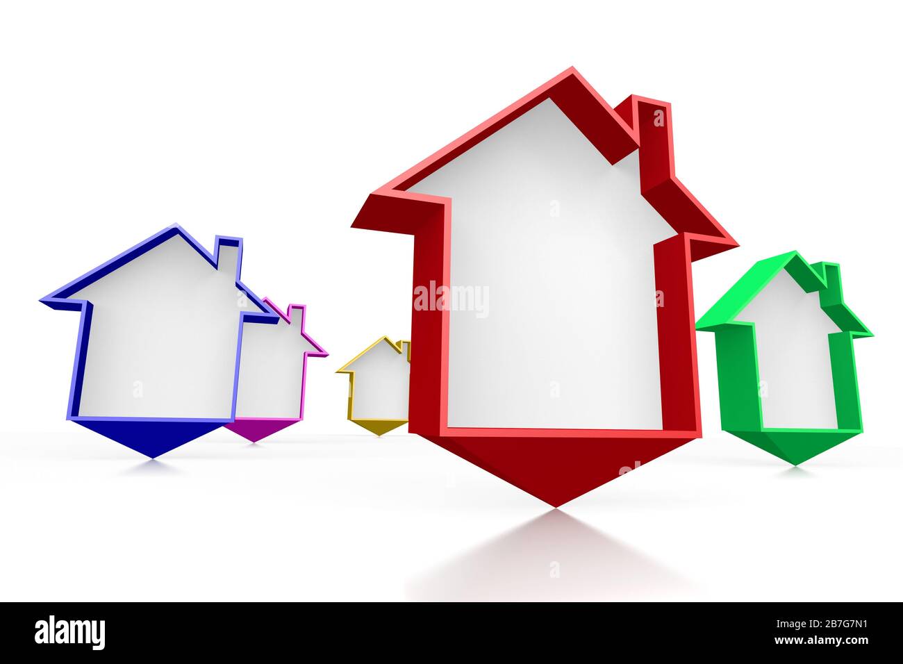 3D housing issues illustration Stock Photo - Alamy