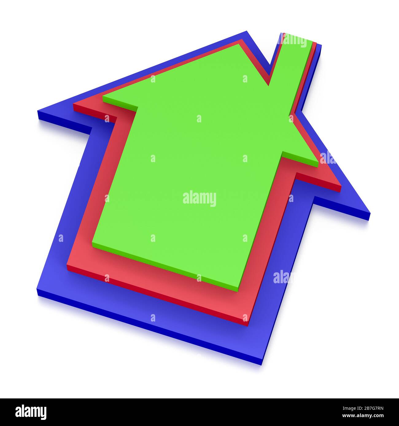 3D geometrical house shape Stock Photo - Alamy