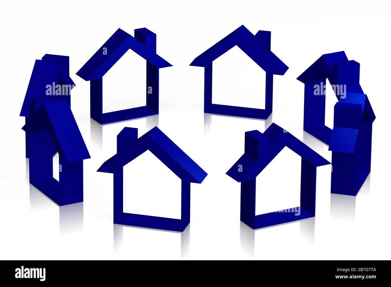 3D housing issues illustration Stock Photo - Alamy