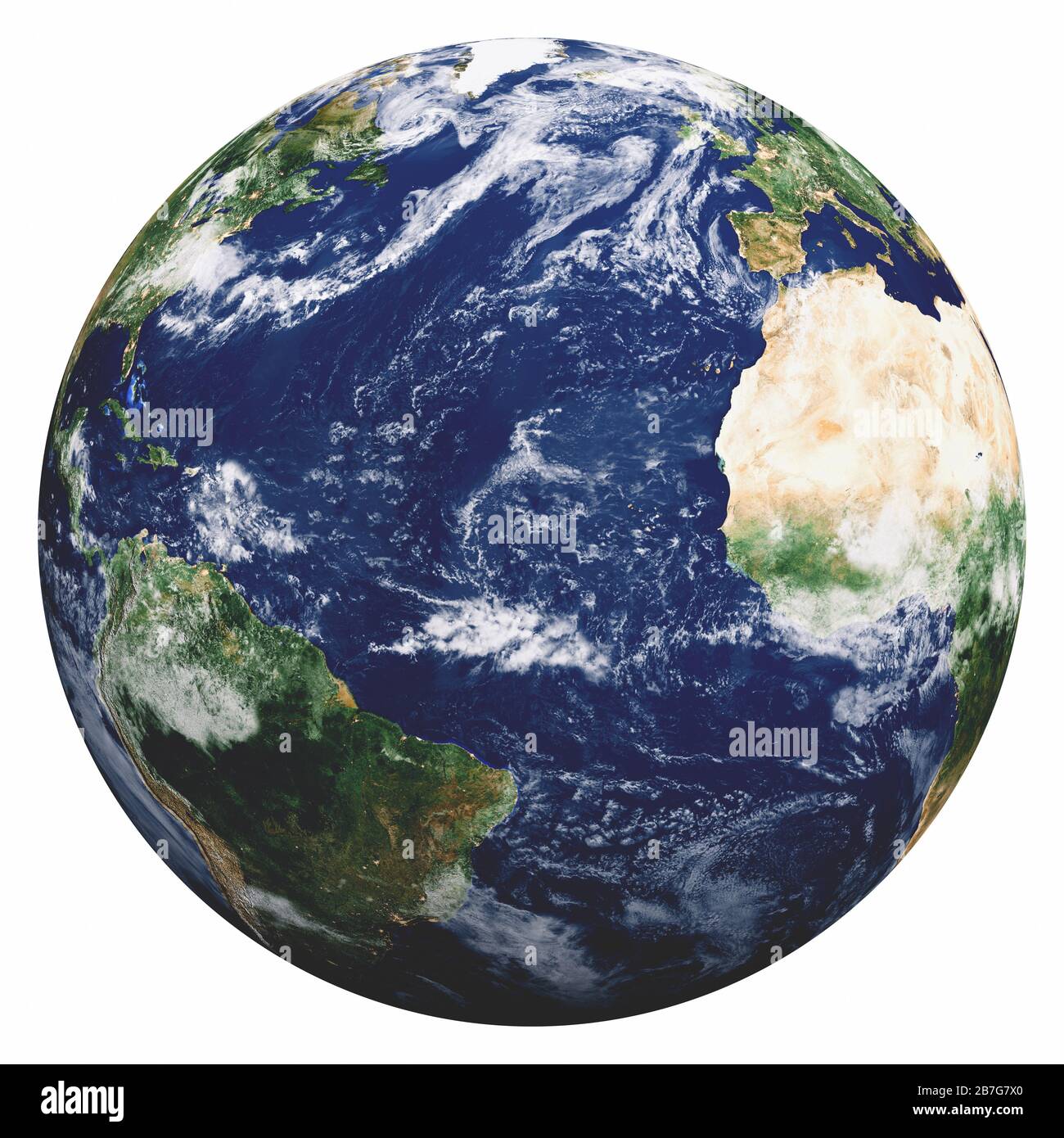 Planet Earth on white. Elements of this image furnished by NASA. 3d ...