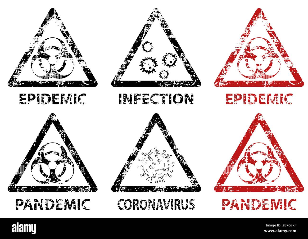 Set of Stamp Epidemic, Pandemic and Infection Stock Vector Image & Art ...