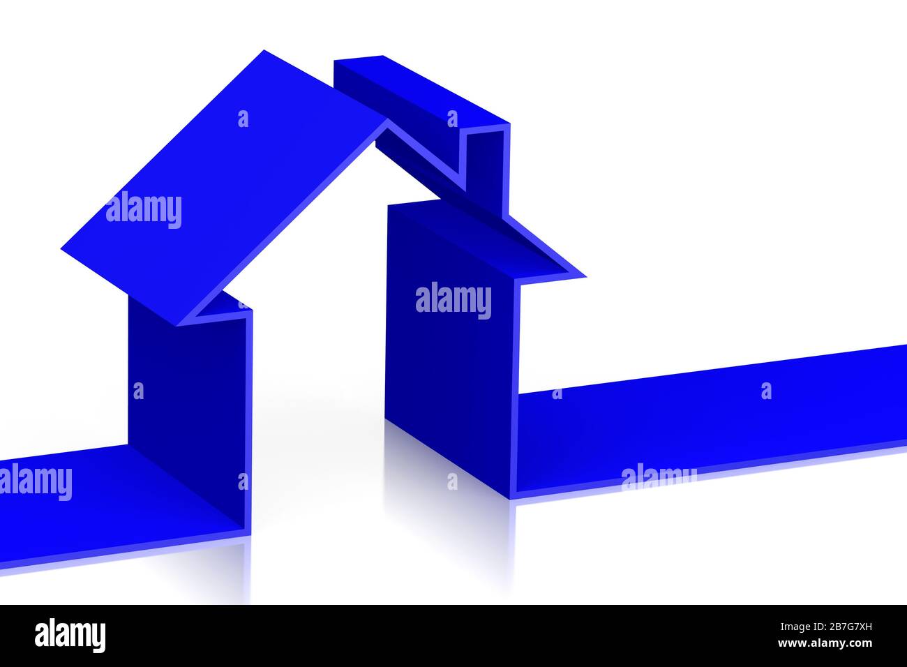 3D geometrical house shape Stock Photo - Alamy