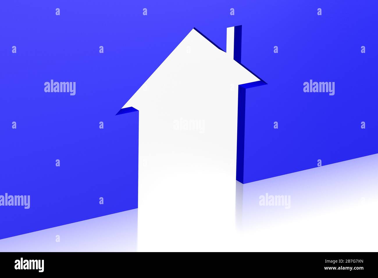 3D geometrical house shape Stock Photo - Alamy
