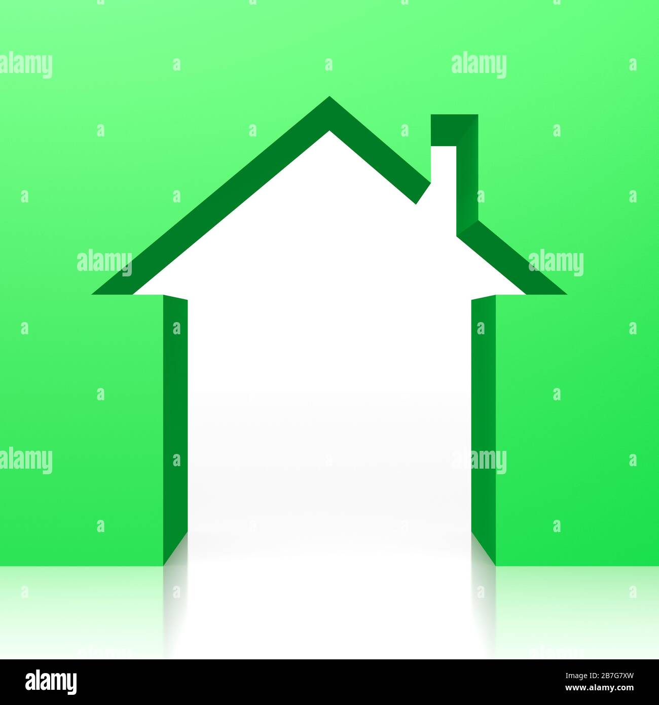 3D geometrical house shape Stock Photo - Alamy