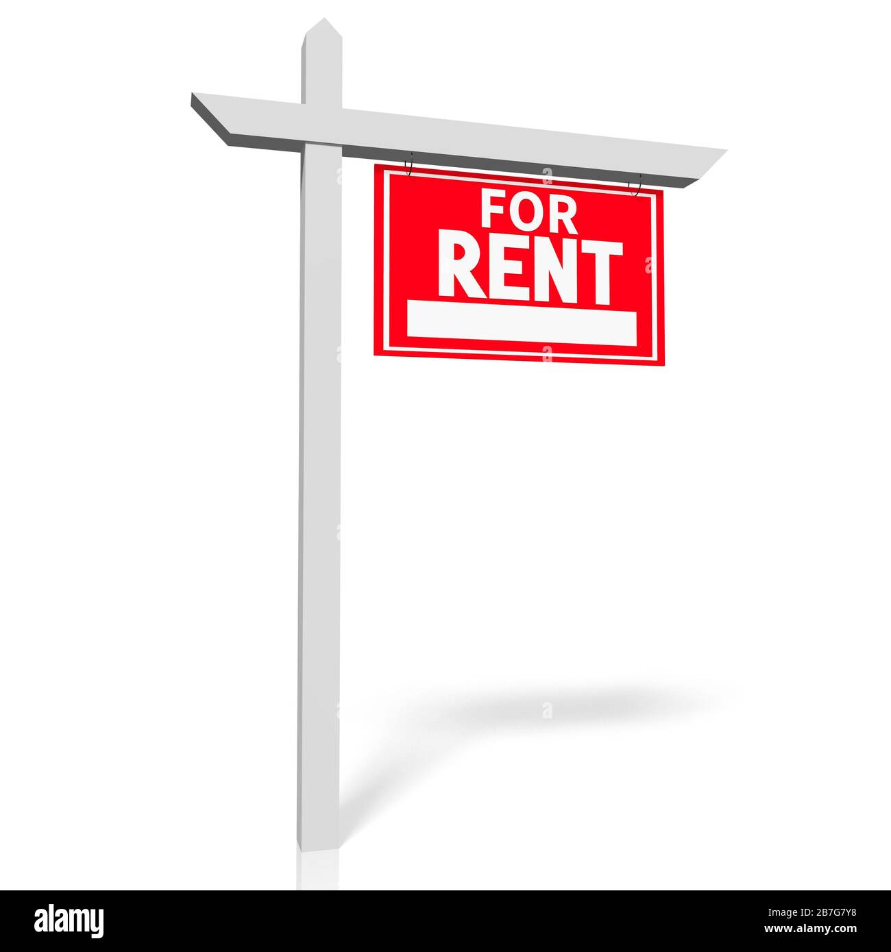 3D house for rent concept Stock Photo - Alamy