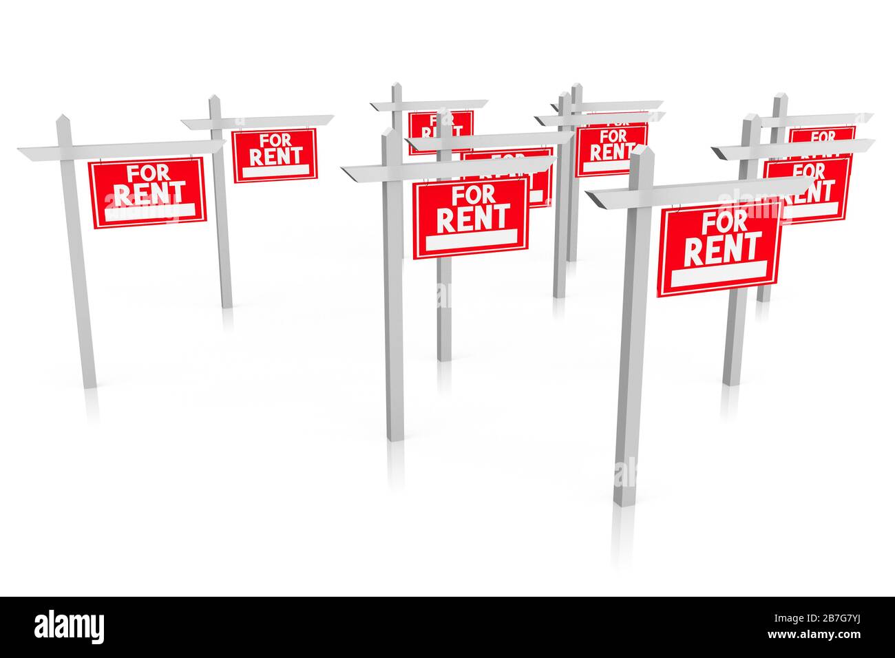 3D house for rent concept Stock Photo - Alamy