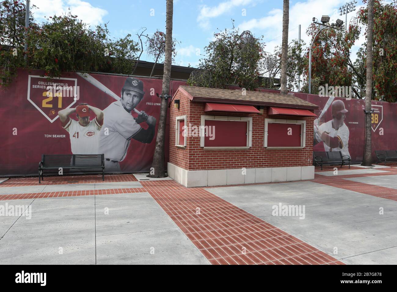 Detailed view of USC Dedeaux Stadium Los Angeles, California, USA ...