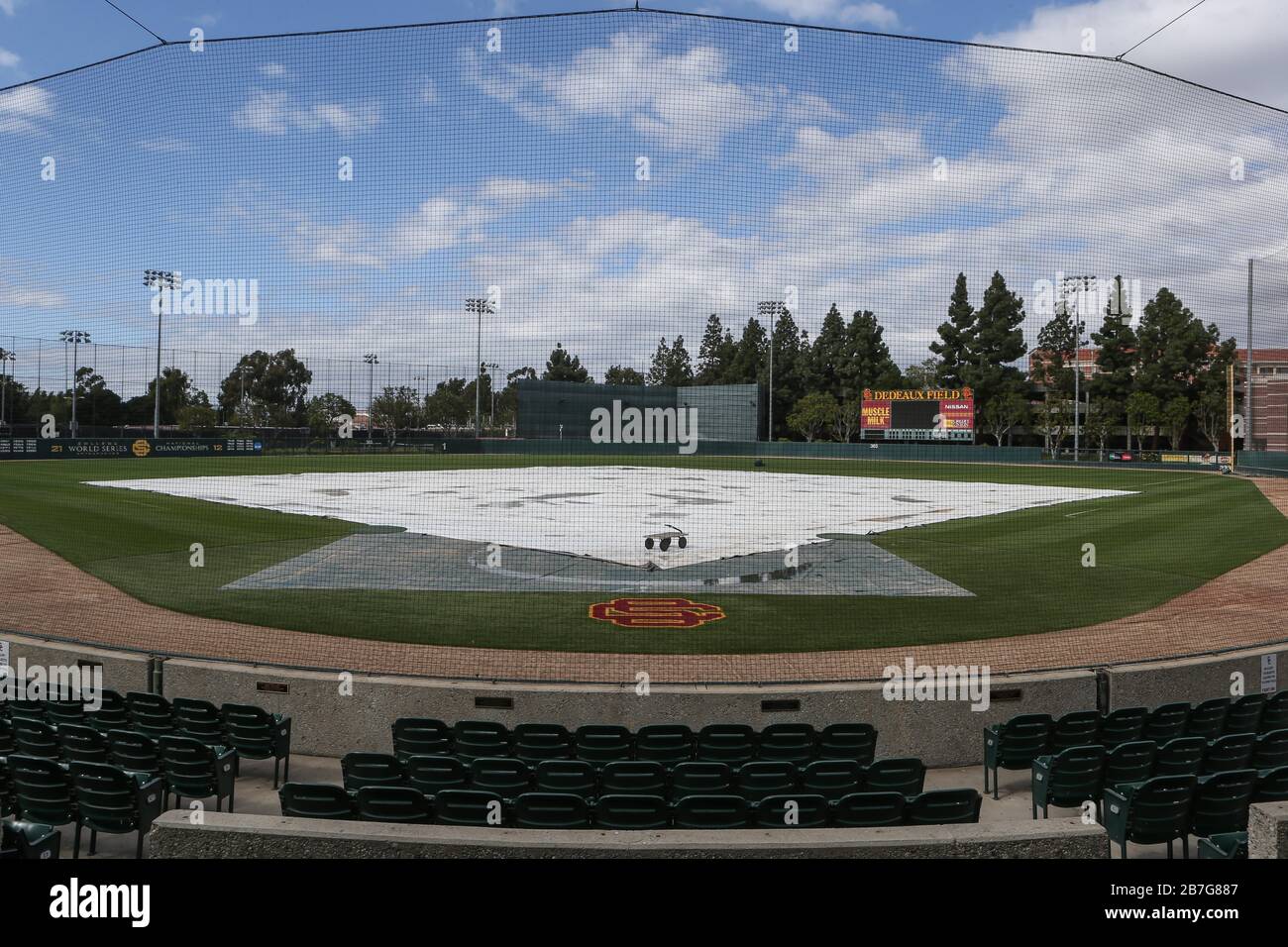 Detailed view of USC Dedeaux Stadium Los Angeles, California, USA ...