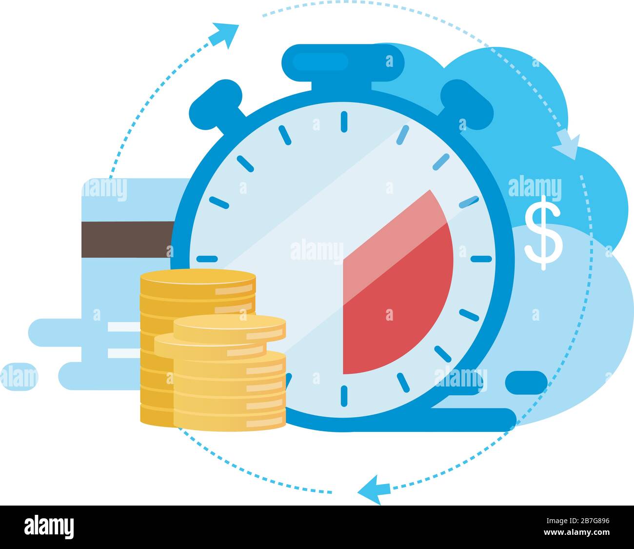 Instant payment flat vector illustration Stock Vector Image & Art - Alamy