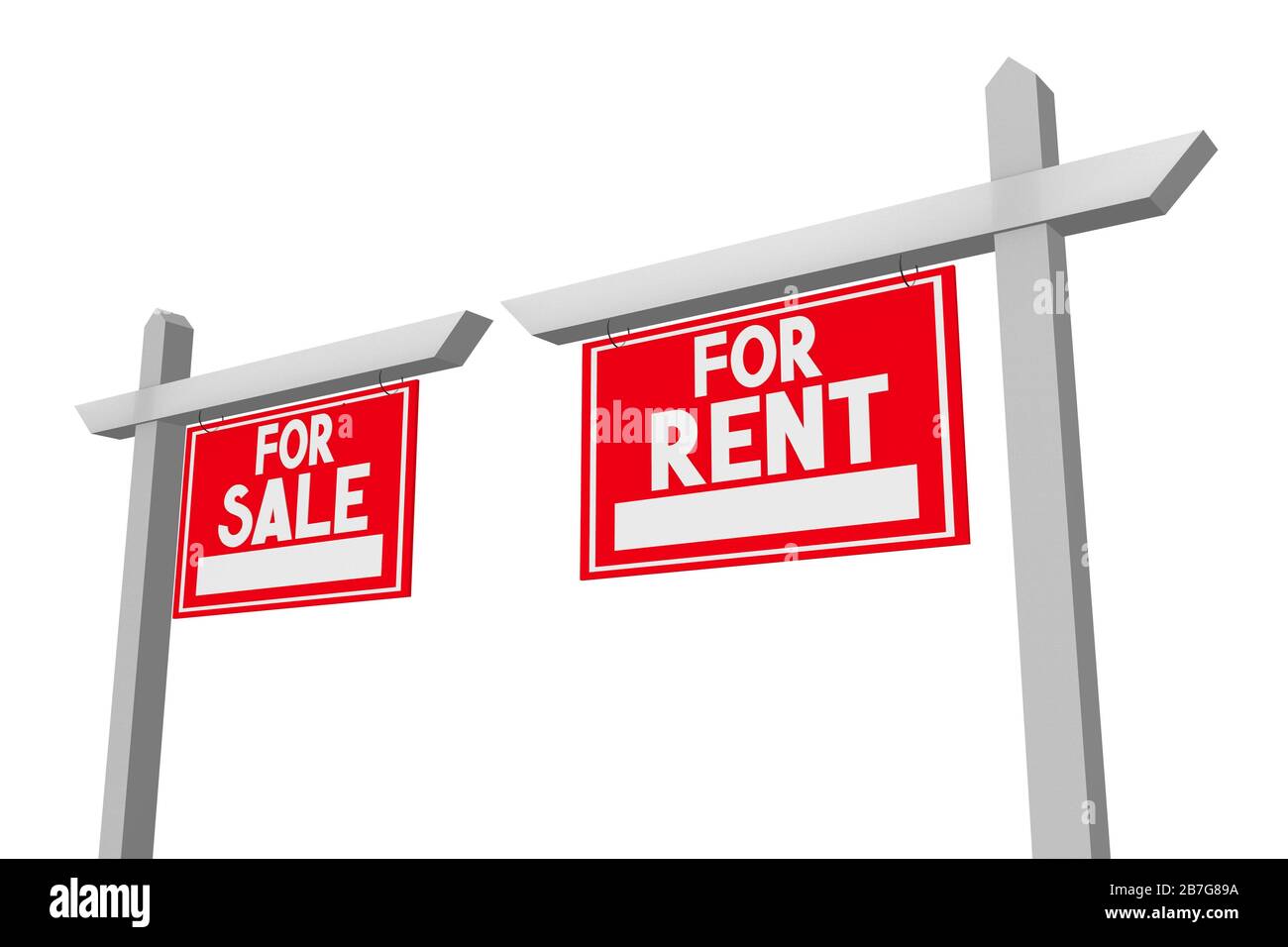 3D rent or buy house concept Stock Photo - Alamy