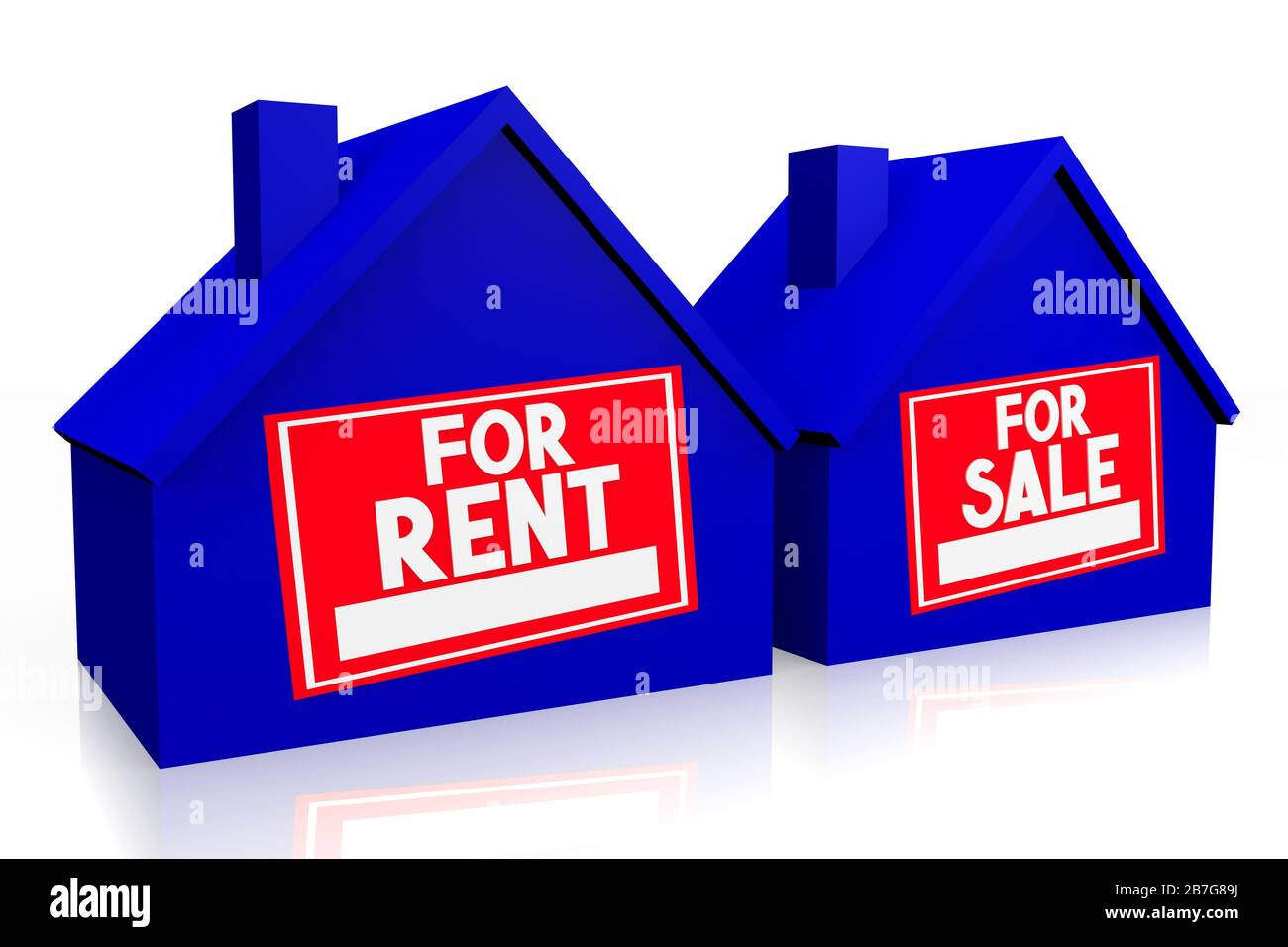3D rent or buy house concept Stock Photo - Alamy