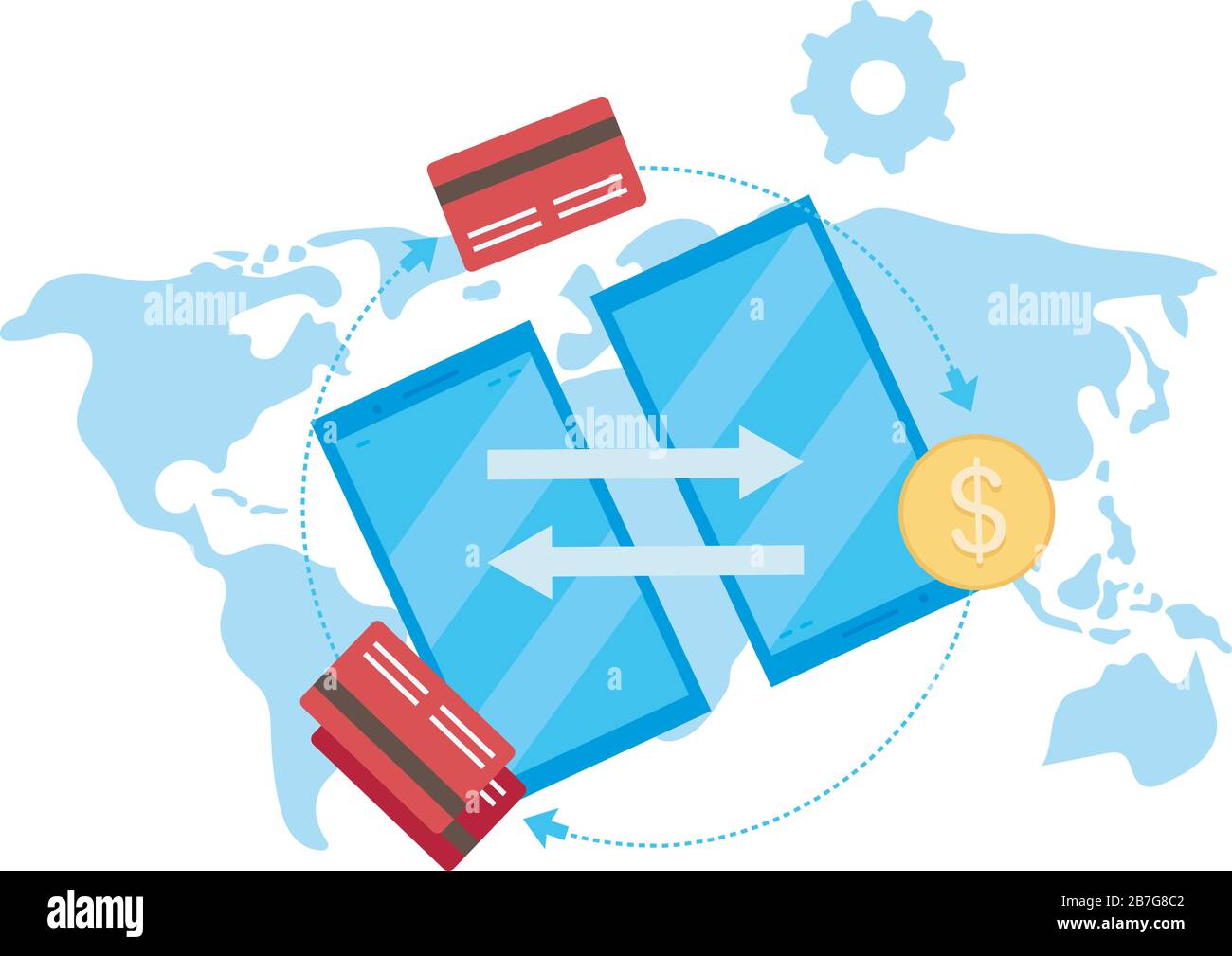 Global payment system flat vector illustration Stock Vector Image & Art ...