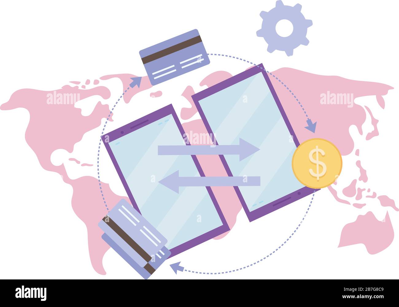 Global payment system flat vector illustration Stock Vector Image & Art ...