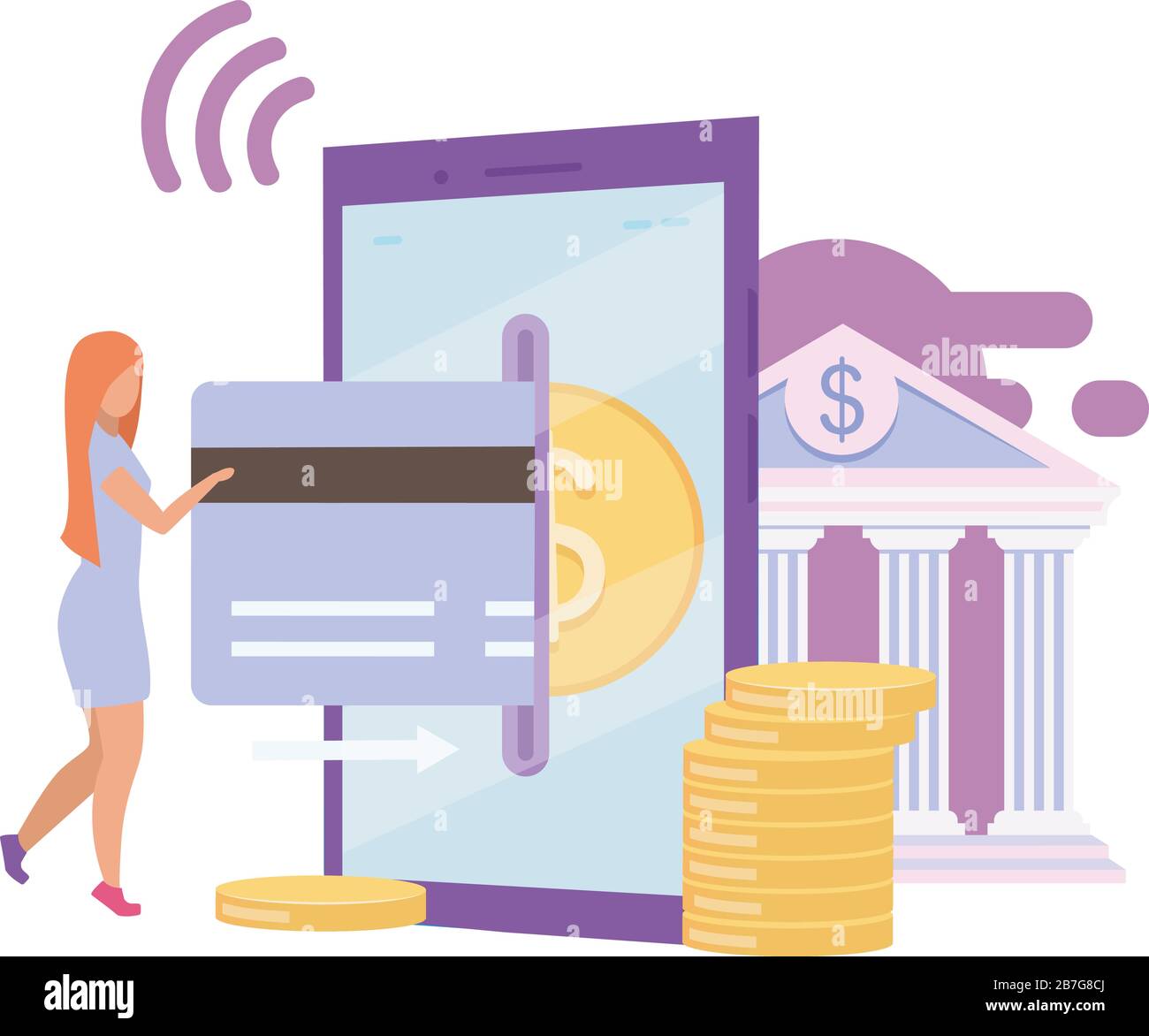 Instant payment flat vector illustration Stock Vector Image & Art - Alamy