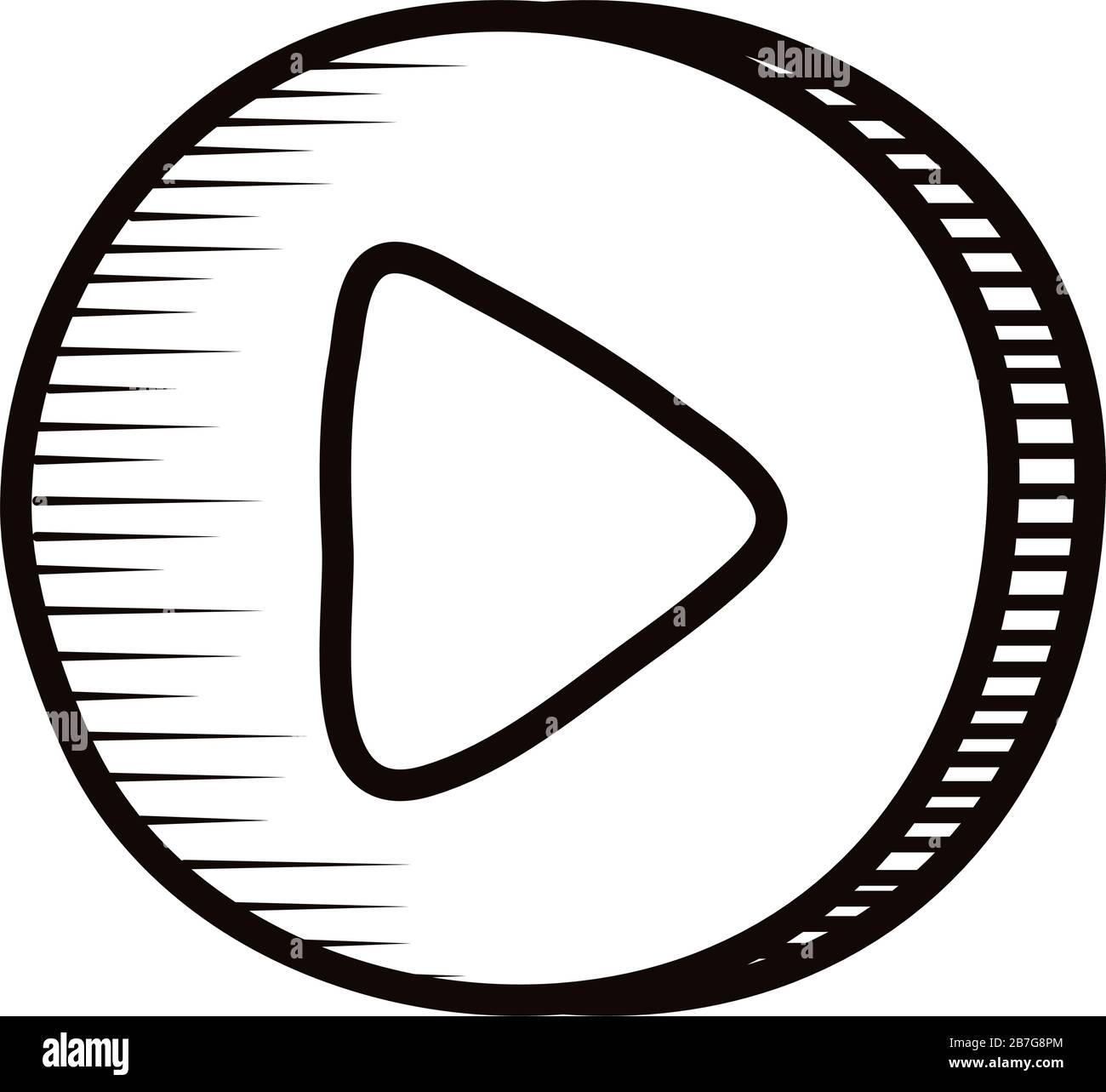 play button doodle line style icon Stock Vector Image & Art - Alamy